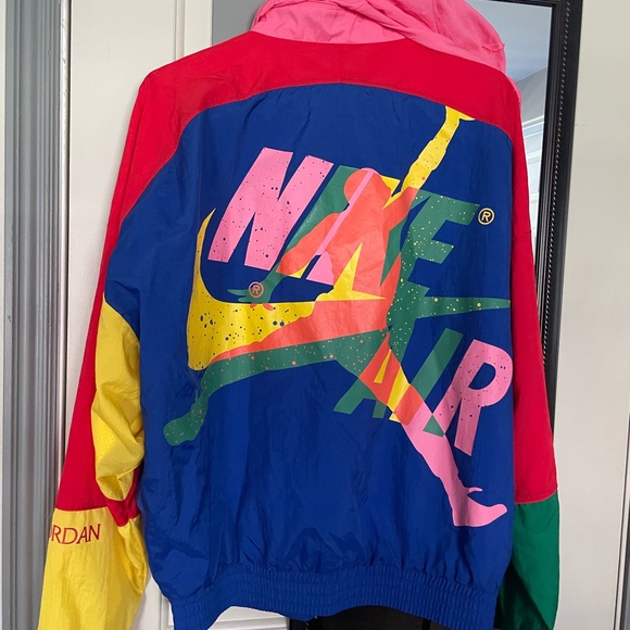 Nike | Jackets & Coats | Vintage Nike Air Jordan Multicolor Jacket ...